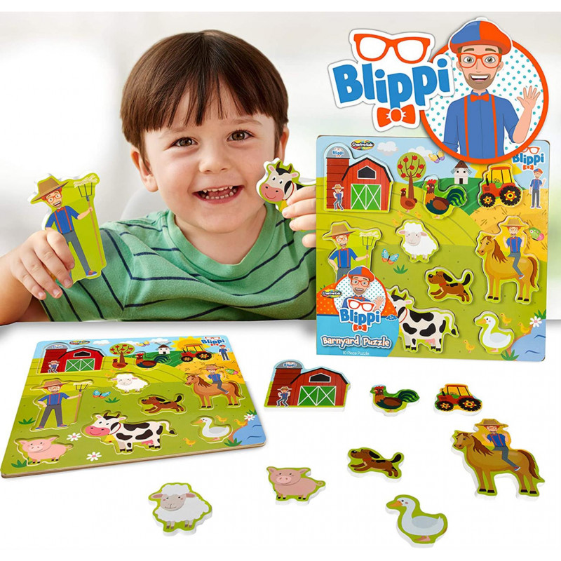 Blippi Wooden Farmyard Puzzle - Afterpay Available!