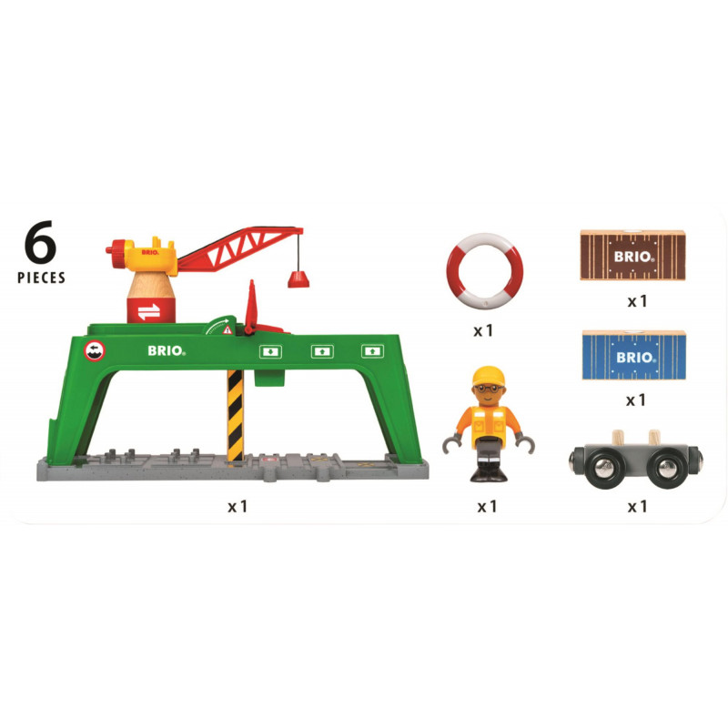 Brio Crane - Container Crane 6 Pieces | Mr Toys Toyworld