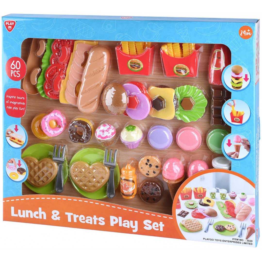 PLAY Lunch & Treats Play Set - 60 Pcs | Mr Toys Toyworld