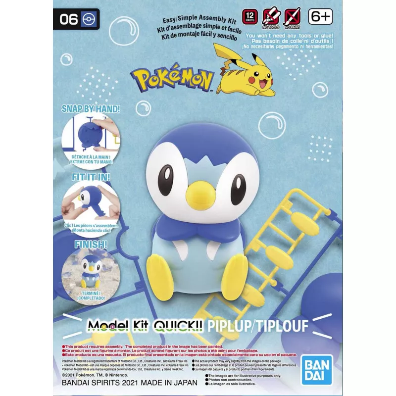 Pokemon Model Kit Quick!! 06 Piplup - Afterpay Available!