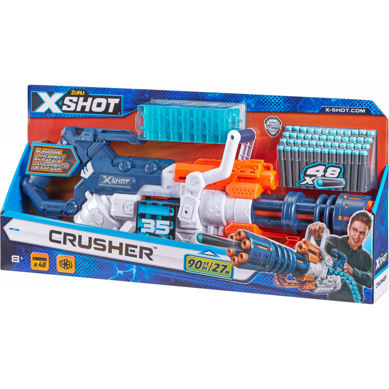 Zuru X-Shot Excel Crusher With 48 Darts And Dart Belt