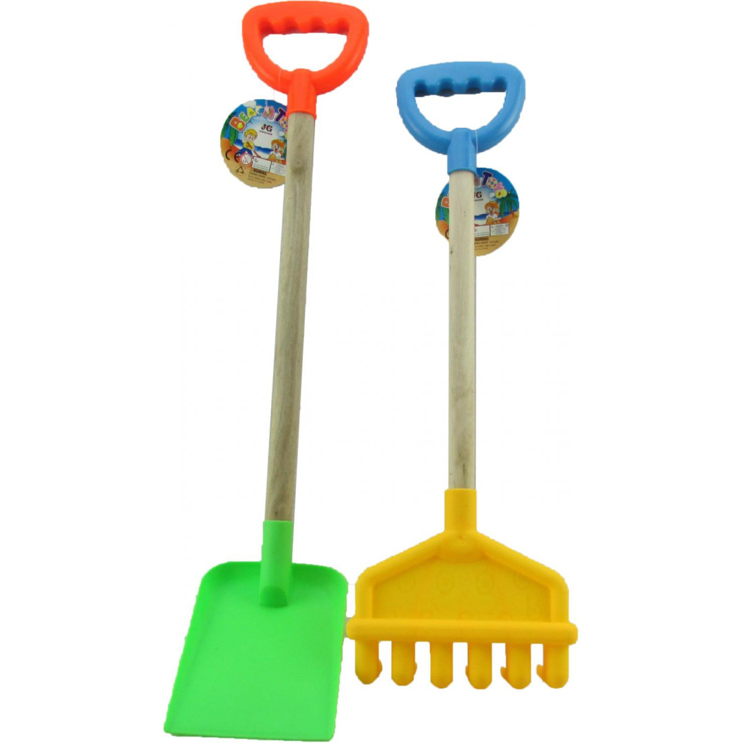 Beach Wooden Shovel OR Rake Assorted | Mr Toys Toyworld