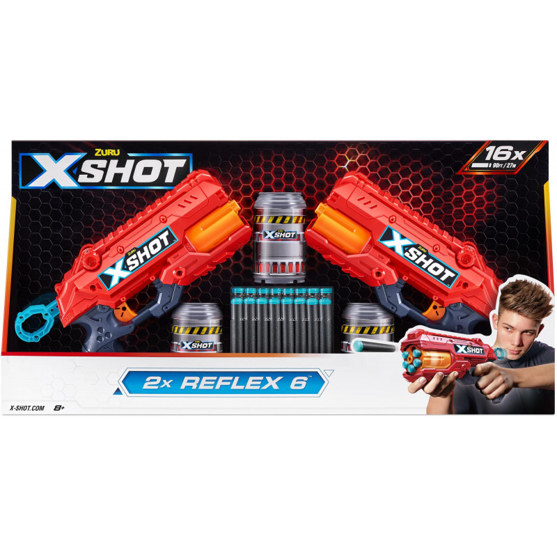 Zuru X-Shot Excel - Reflex Twin Pack With 16 Darts | Mr Toys