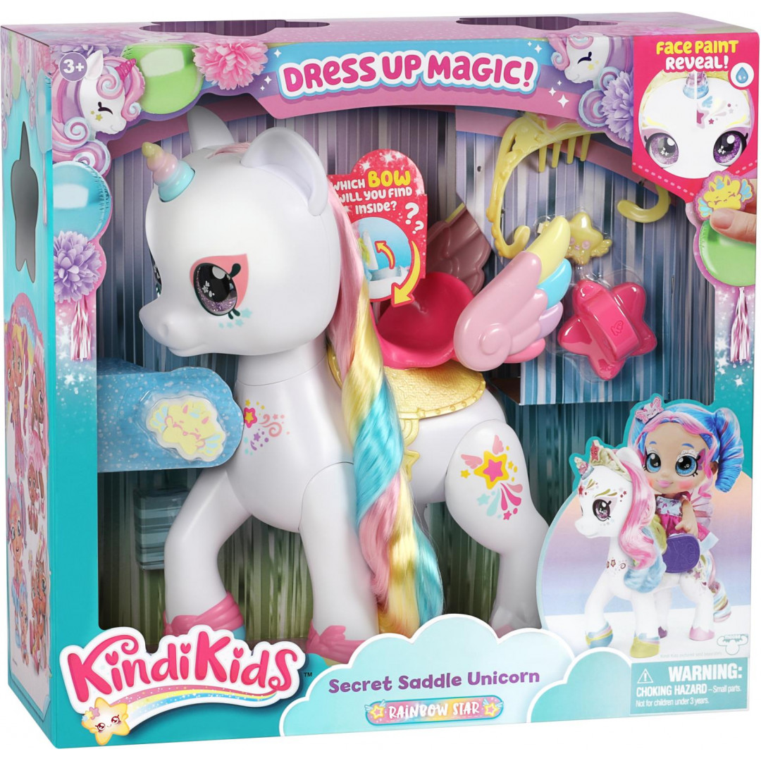 Kindi Kids S7 Secret Saddle Unicorn | Mr Toys Toyworld