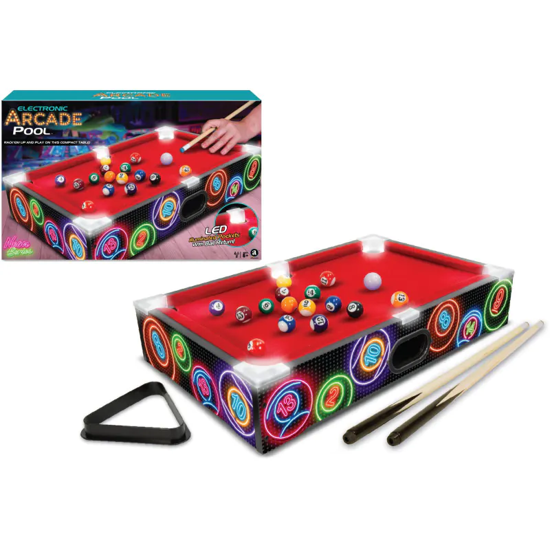 Electronic Arcade Pool/Billiards (Neon Series) | Mr Toys Toyworld