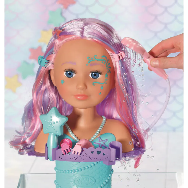 Baby Born Mermaid Styling Head - Afterpay Available!