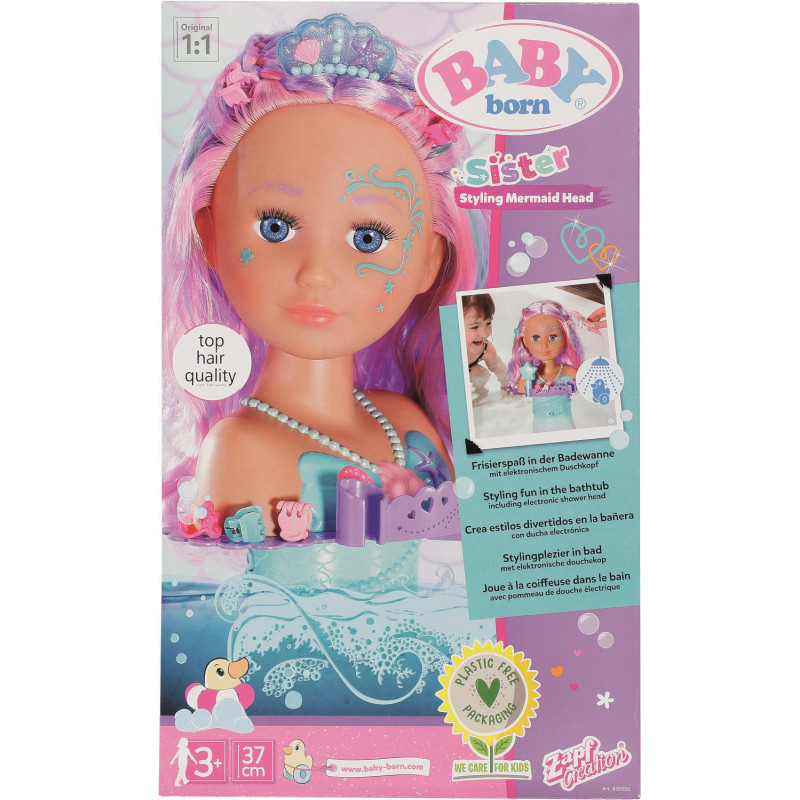 Baby Born Mermaid Styling Head | Mr Toys Toyworld