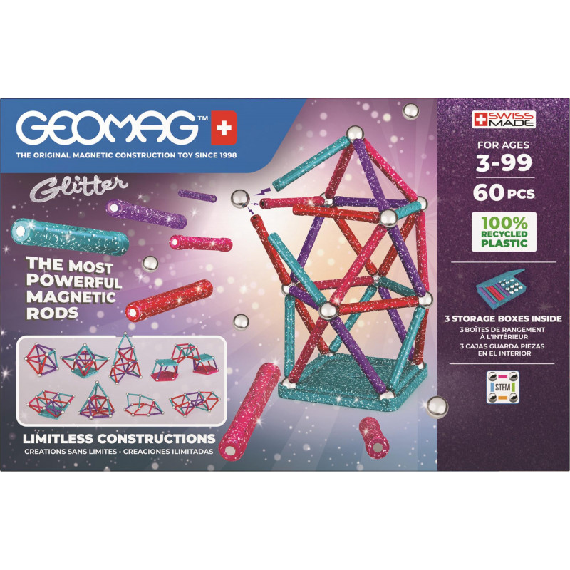 Geomag Glitter Recycled Panels 60 - Afterpay Available!