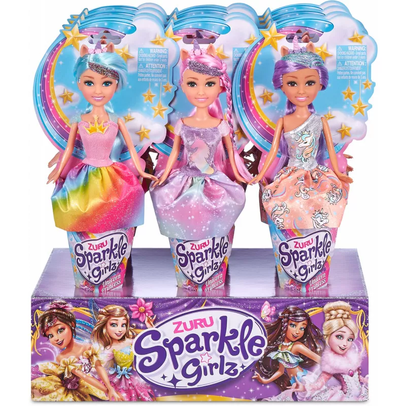 Sparkle Girlz 10.5" Unicorn Princess Doll Assorted
