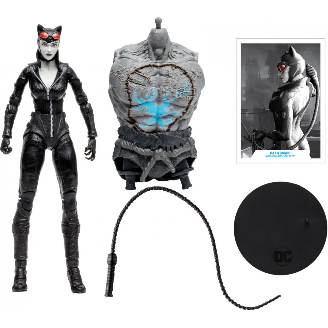 DC Gaming Build-A 7in Figure Catwoman (B&W) (Goldlabel)