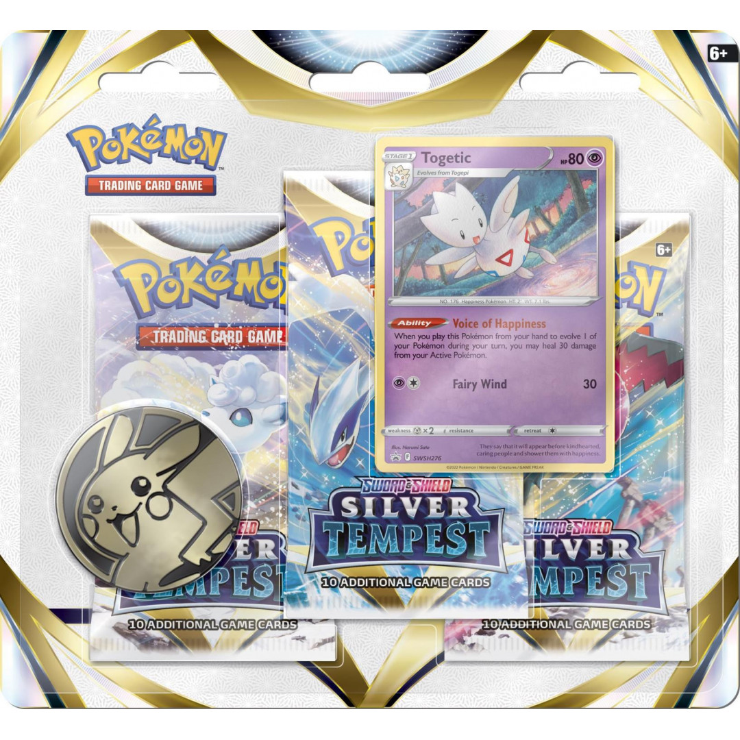 Pokemon TCG Sword and Shield 12- Silver Tempest Three Booster