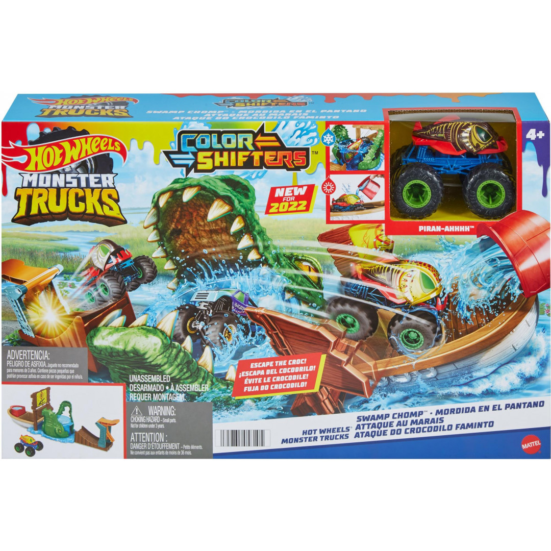 Hot Wheels Monster Trucks Swamp Chomp Playset - Afterpay
