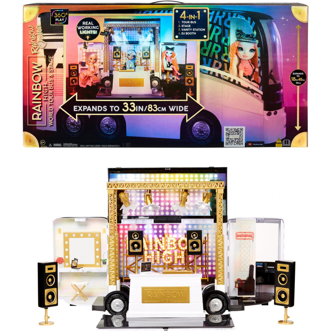 Rainbow High World Tour Bus & Stage Playset - Afterpay