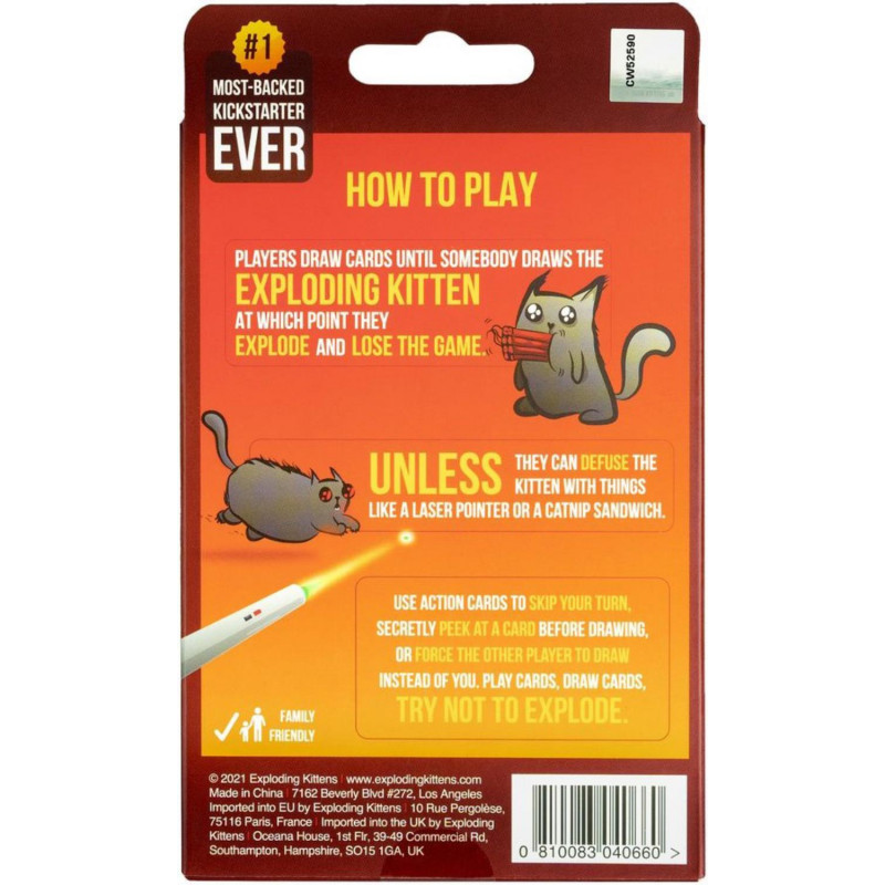 Exploding Kittens 2 Player Edition | Mr Toys Toyworld