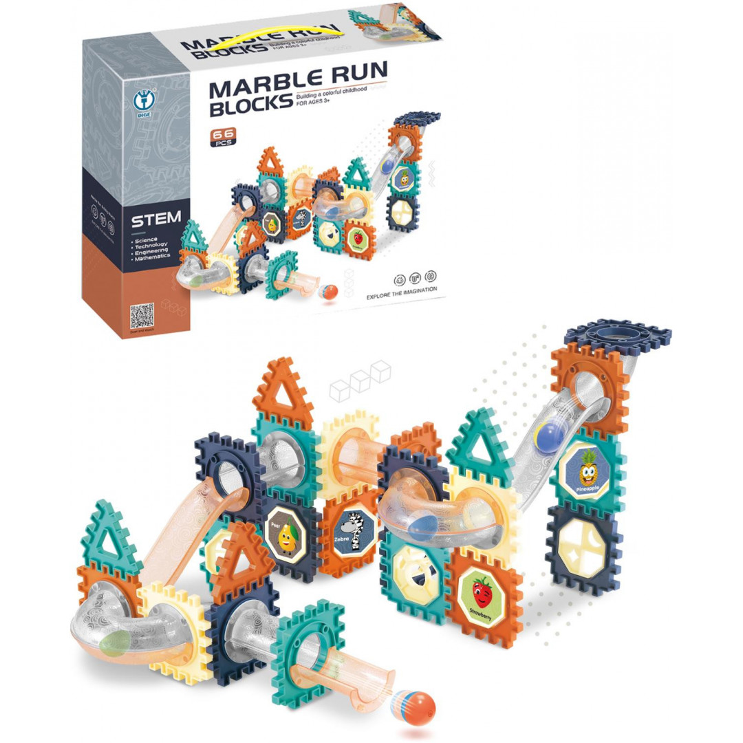 66 Pcs Magnetic Marble Run Blocks Set | Mr Toys Toyworld 66 Pcs Magnetic Marble Run Blocks Set | Mr Toys Toyworld