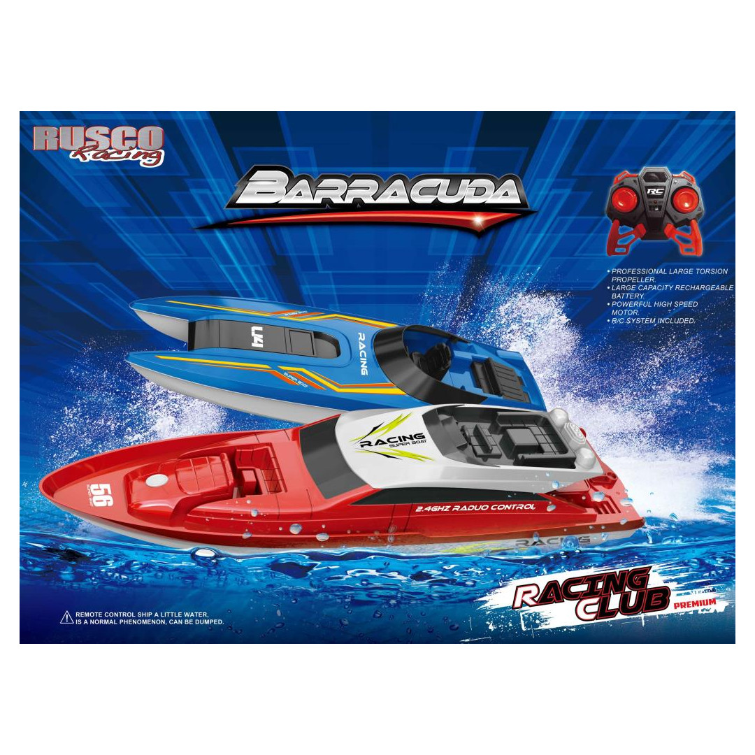 Rusco 2 Assorted. 4 Colours Barracuda Boat - 3.7 Li-Ion