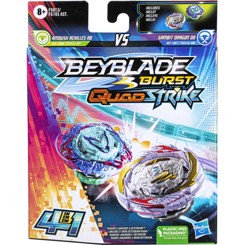 Beyblades Quadstrike Gambit Dragon And Qs Ambush Achi | Mr Toys