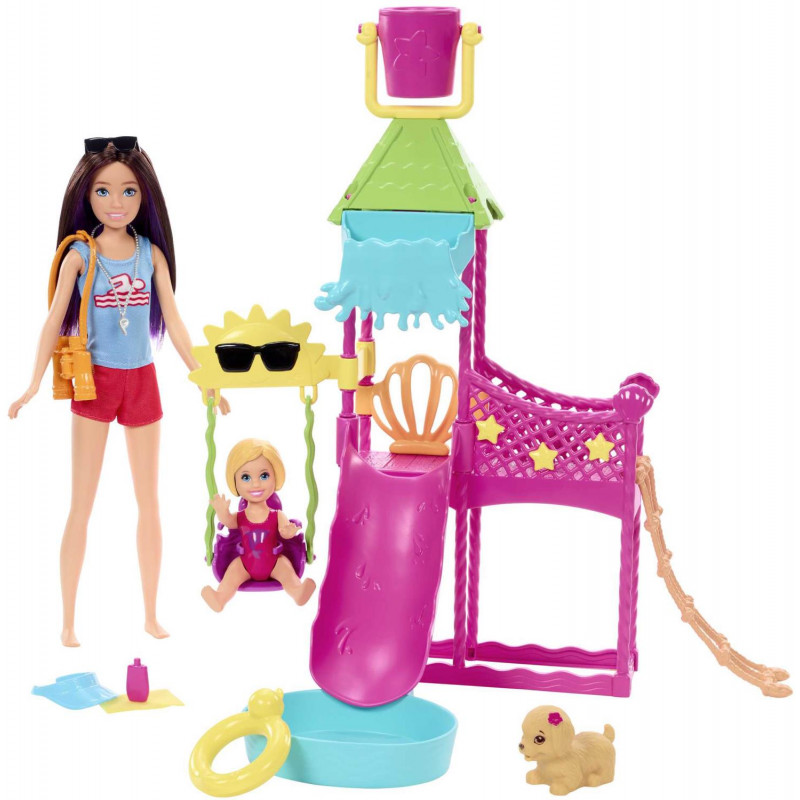 Barbie & Skipper Waterpark Playset - First Jobs - Afterpay