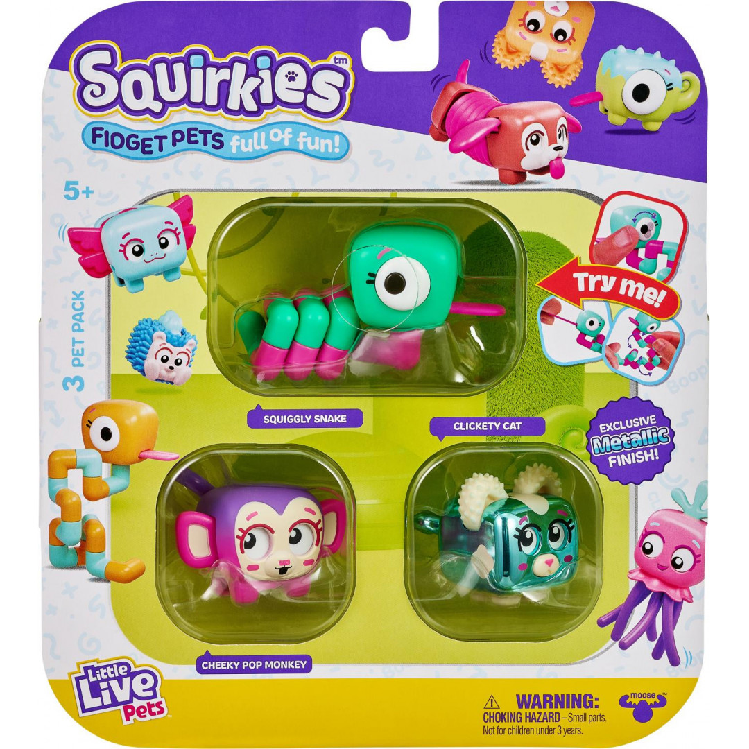 Little Live Pets Squirkies S1 3 Pack Assorted - Afterpay