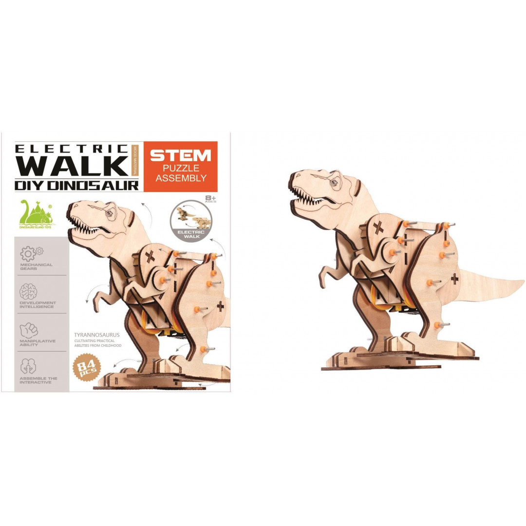 Synthetic DIY Electric Walking T Rex Dinosaur Puzzle