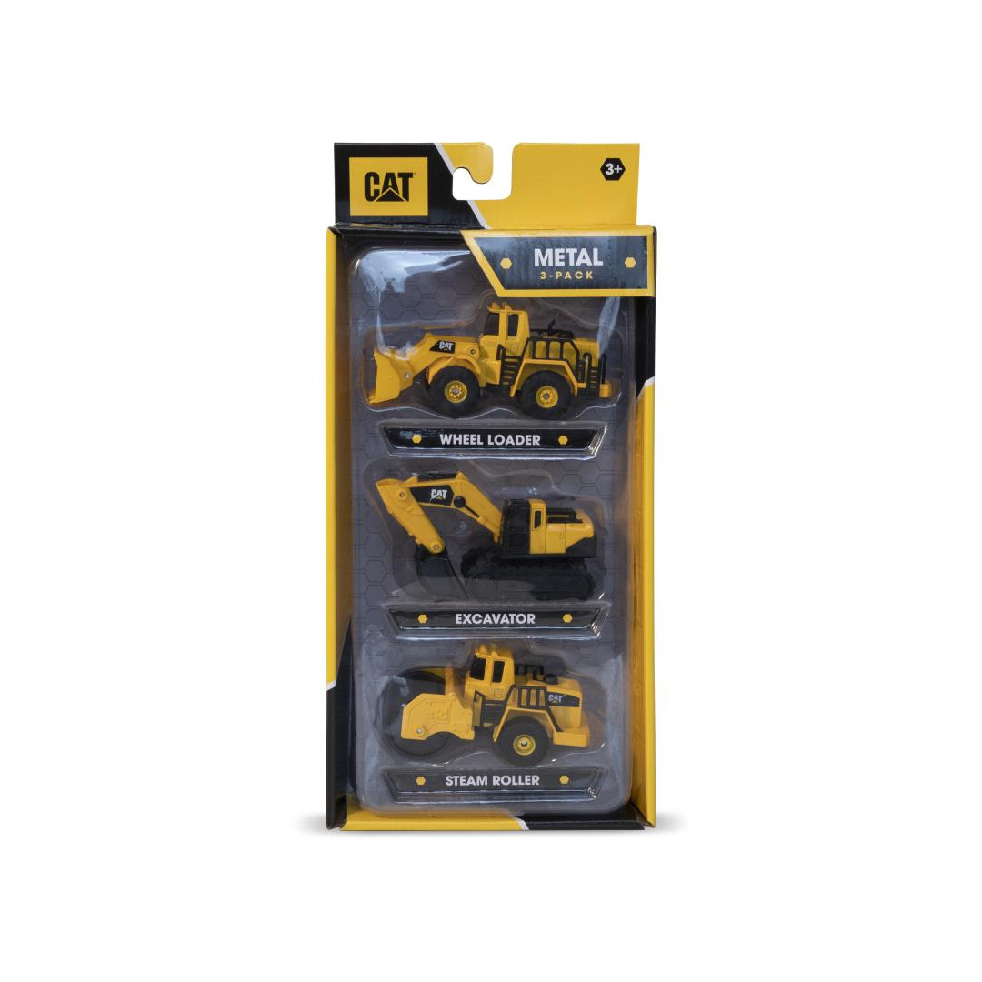 CAT Metal Machines 3 Pk - Loader / Excavator / Roller