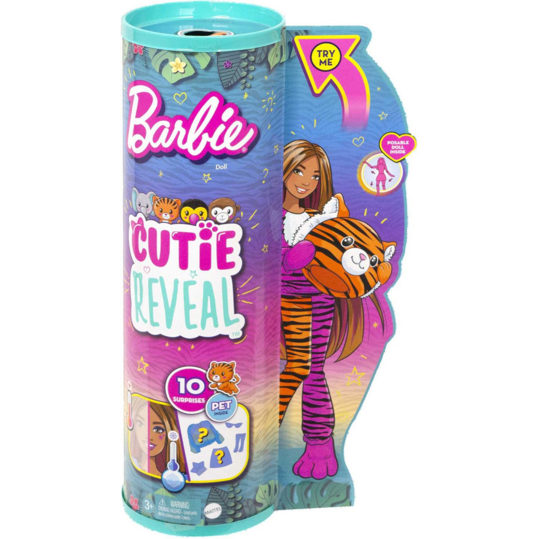 Barbie Cutie Reveal Jungle Series Doll - Tiger. Shop Now!