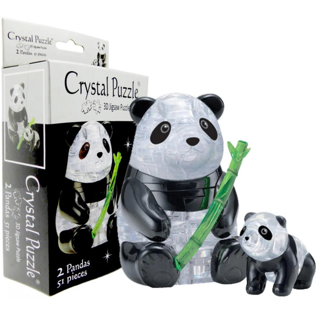 Crystal Puzzle Panda & Baby - Afterpay Available!
