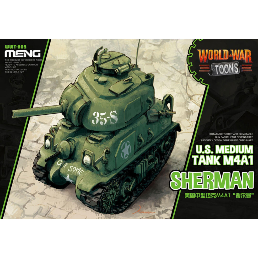 Meng U.S. Medium Tank M4A1 Sherman(Cartoon Model) Plastic