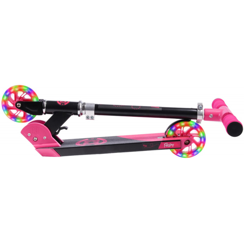 Core Kids Foldy Scooter - Pink With LED Wheels - Afterpay