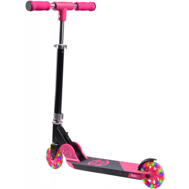Core Kids Foldy Scooter - Pink With LED Wheels - Afterpay