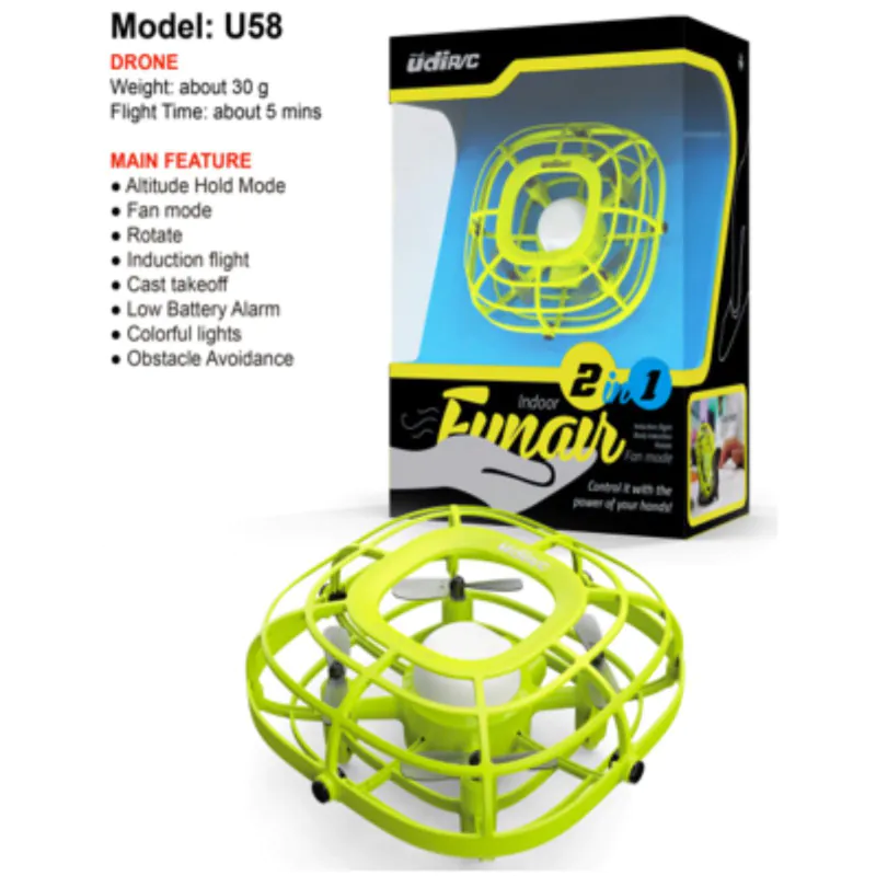 UdiRC U58 Gesture Control Drone, Cast Takeoff, Rotate