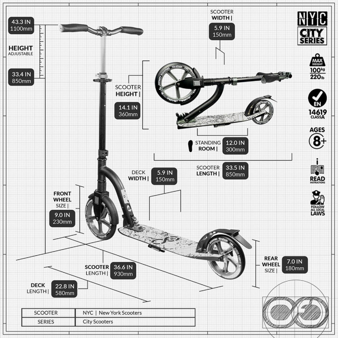 Infinity NYC | New York City Big Wheel Commuter Scooter