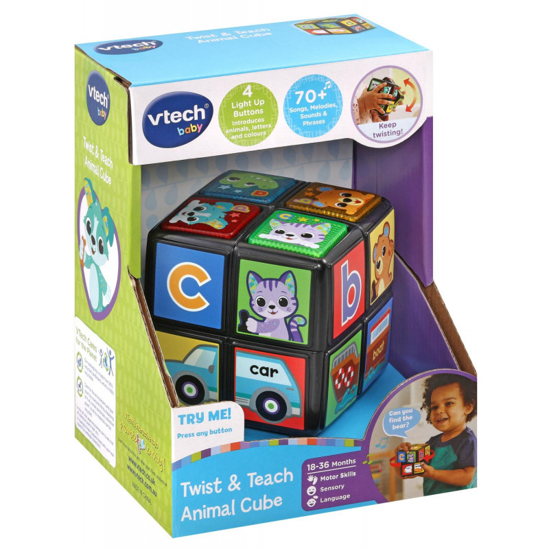 Twist & Teach Animal Cube | Mr Toys Toyworld