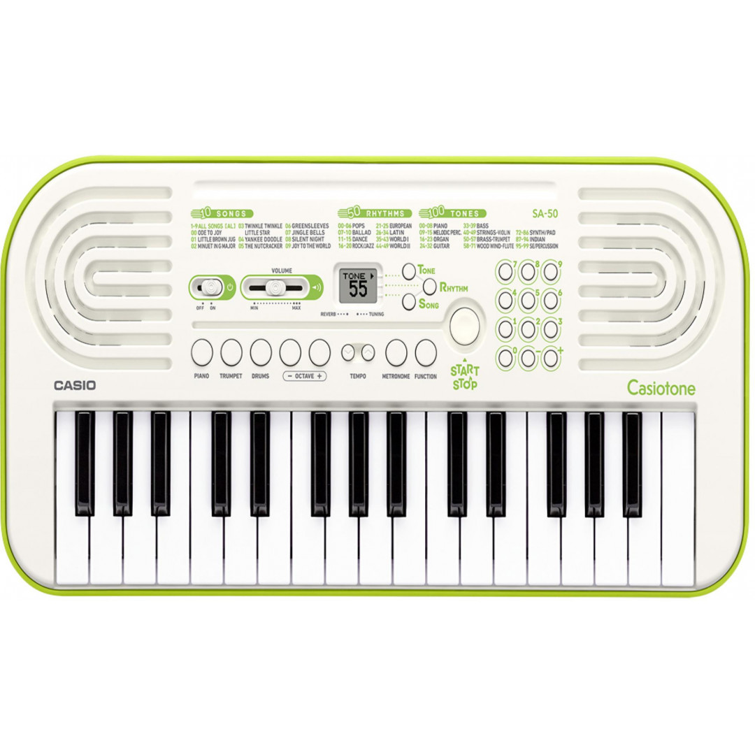 32 Mini Key Keyboard (White & Lime Green) - Afterpay