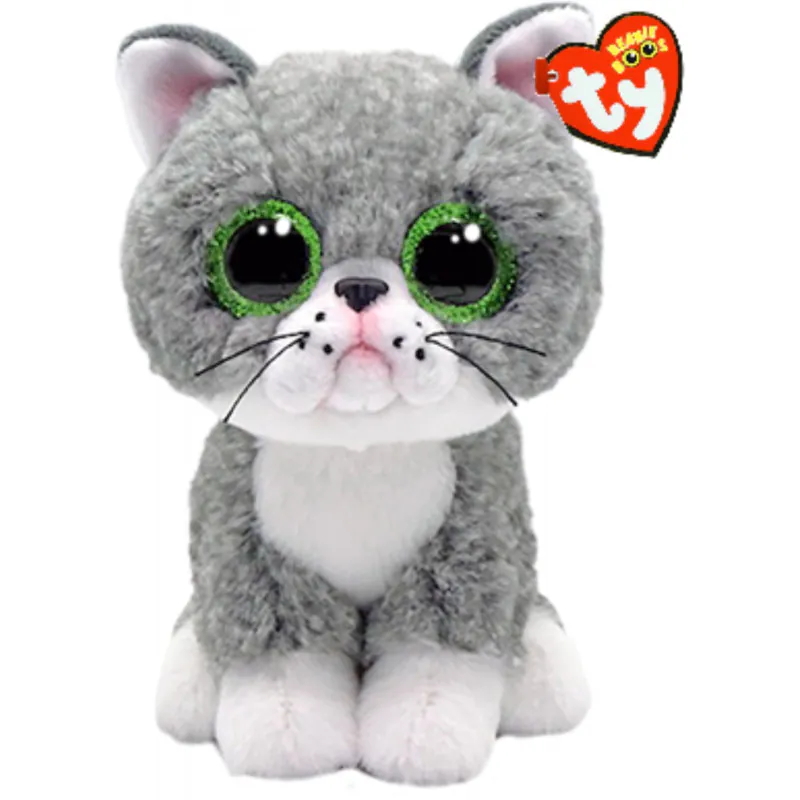 Ty Beanie Boos Fergus - Gray Cat Reg - Afterpay Available!