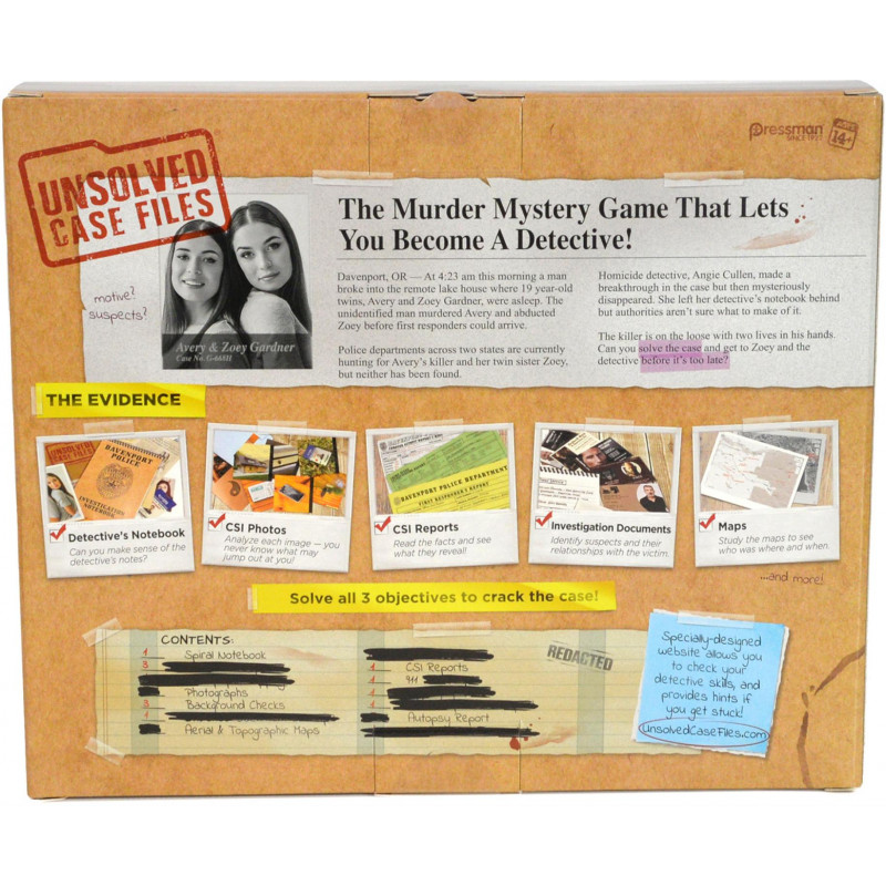 Unsolved Case Files Avery And Zoe Gardner 13 Years Shop