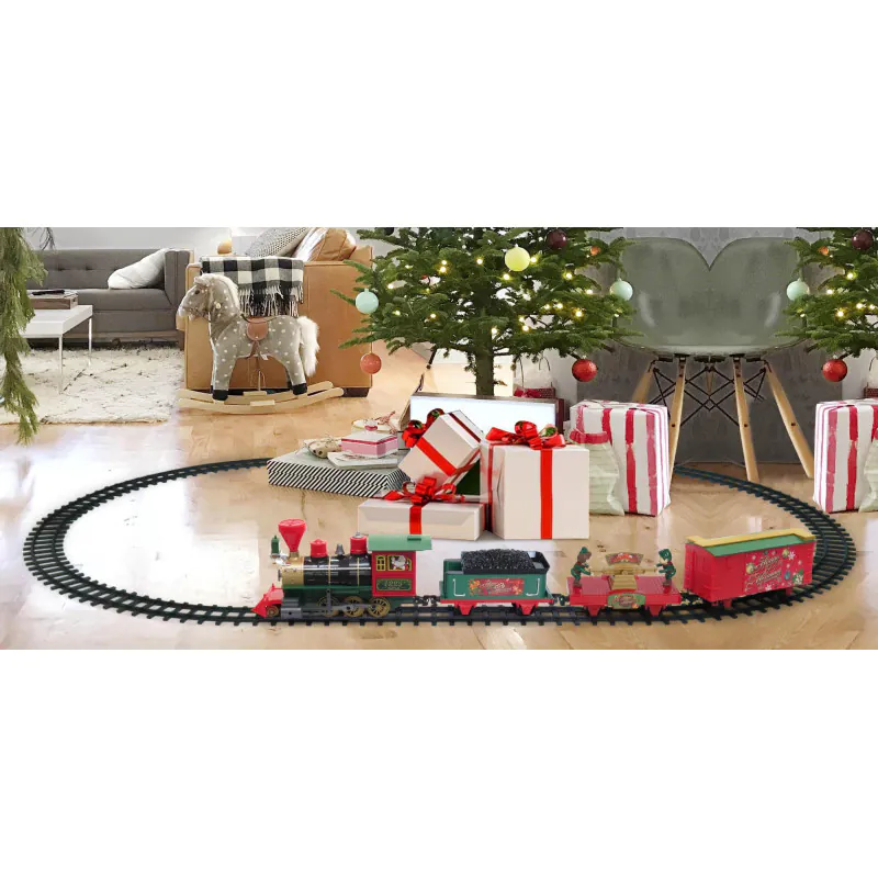 Battery Operated Happy Holiday Express Train Set (35 Pcs) - G