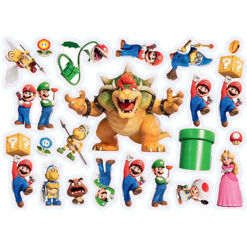 Super Mario Foam Stickers 40Pk - Afterpay Available!