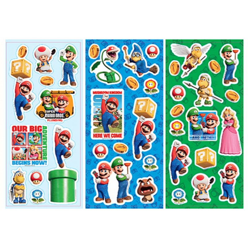 Super Mario Stickers 3Pk Puffy Stickers - Afterpay