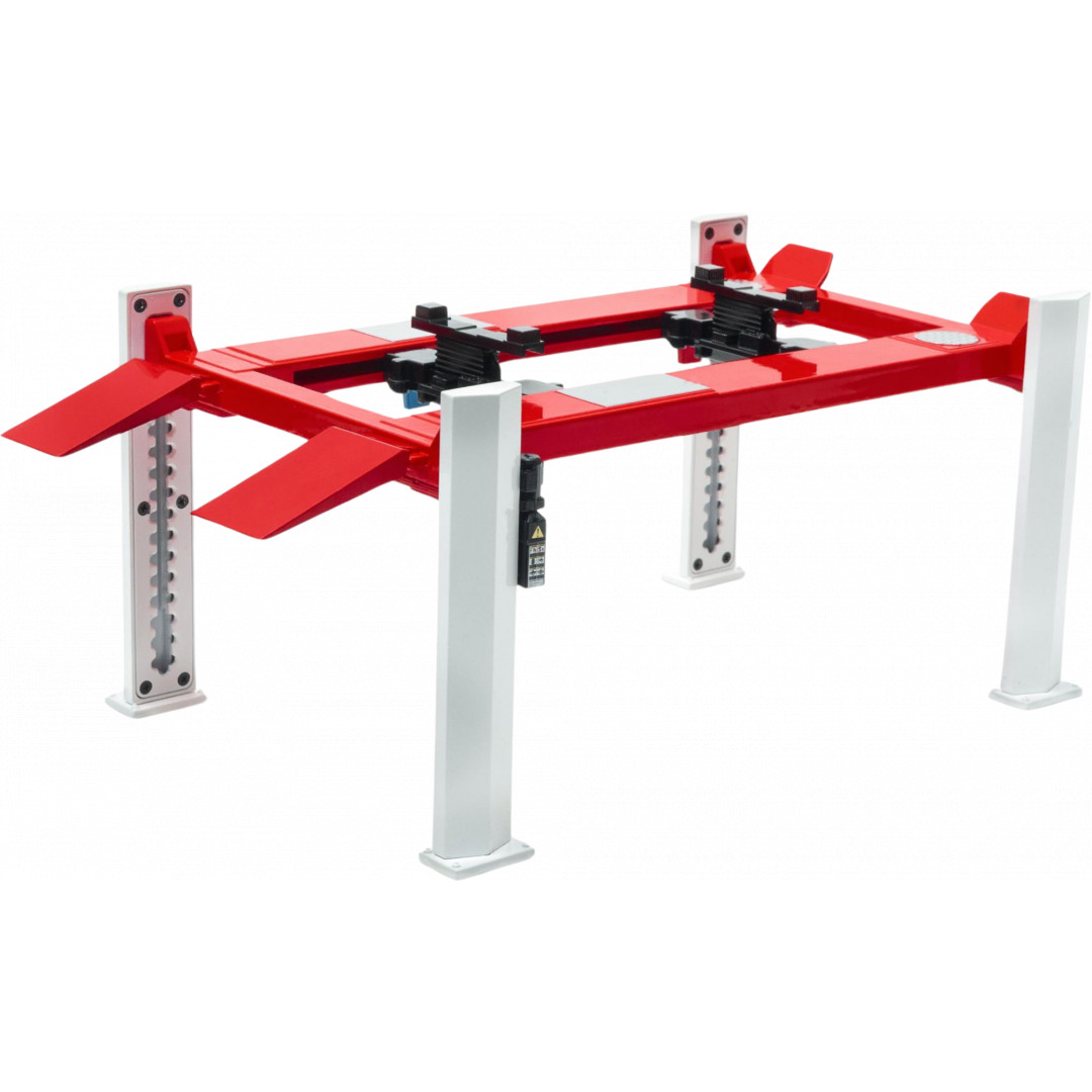 1:18 White/Red 4 Post Hoist (Adjustable) - Afterpay