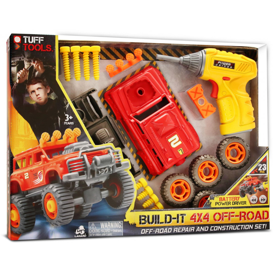 Tuff Tools Build-It Racer / 4X4 Off-Road Truck - Afterpay