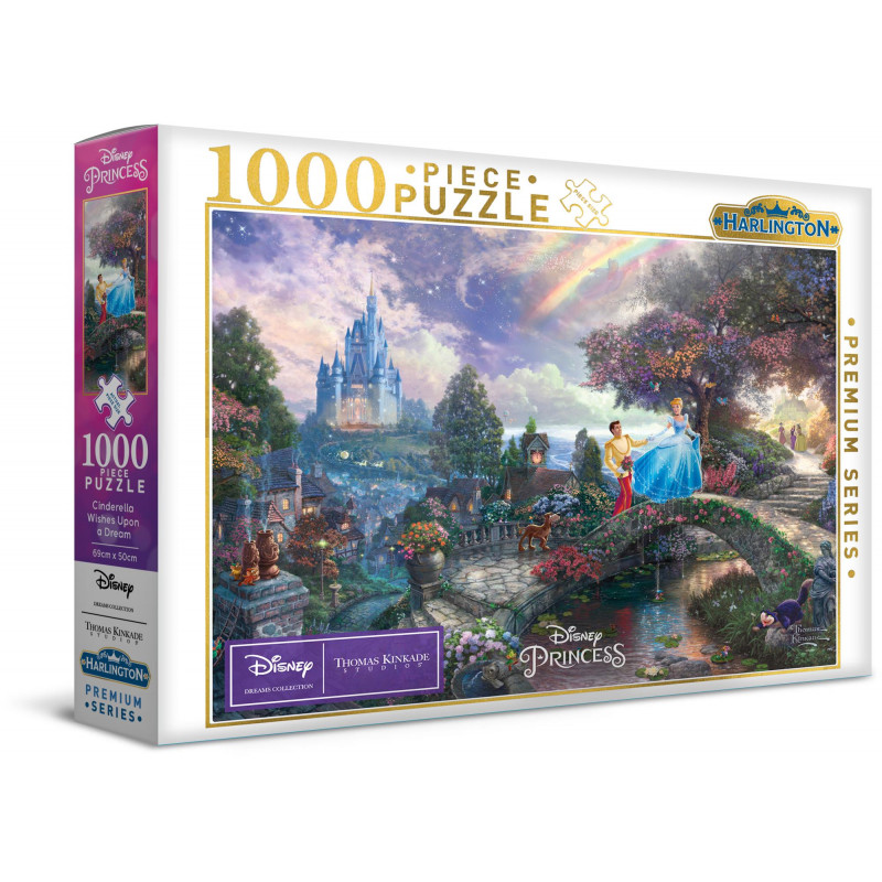 Thomas Kinkade 1000Pc Puzzle - Disney - Cinderella Wishes