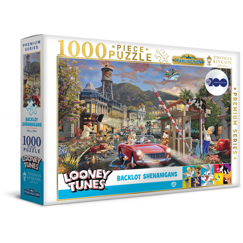 Thomas Kinkade 1000Pc Puzzle - WB - Looney Tunes - Backlot