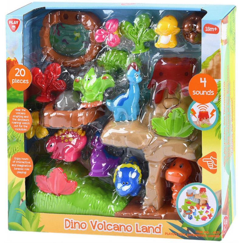 Dino Volcano Land - 20 Pcs - Afterpay Available!