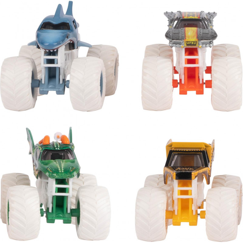 Monster Jam 1:64 4 Pack White Out Theme H2 - Afterpay