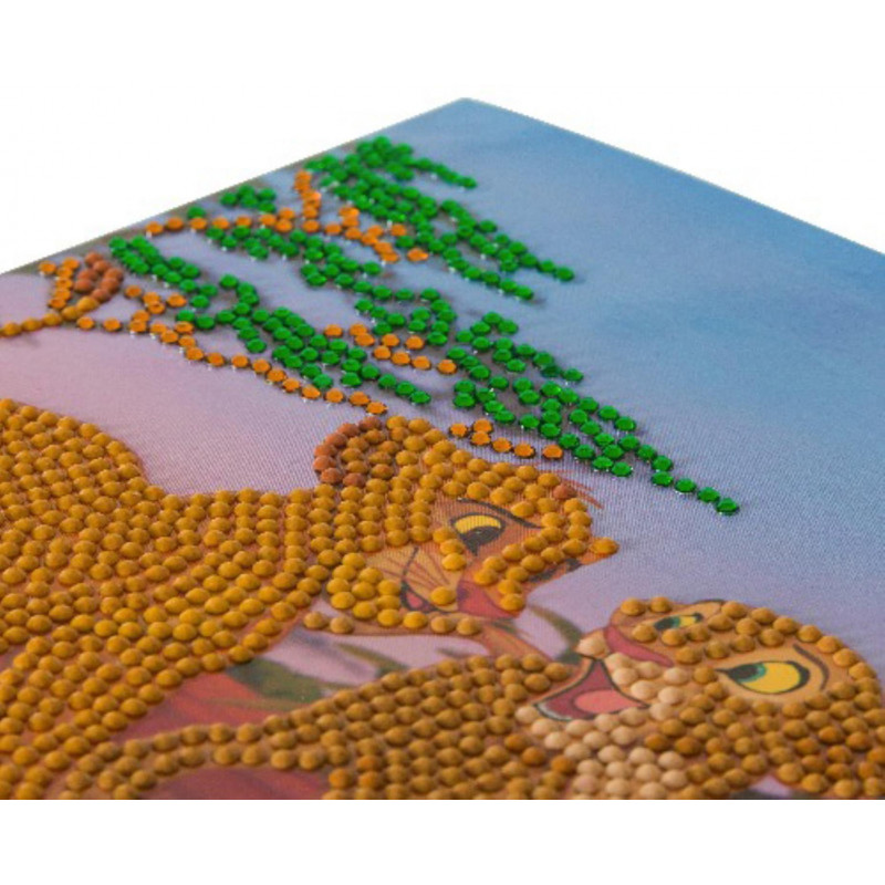 Crystalart - Simba And Nala, 18X18cm Card - Afterpay