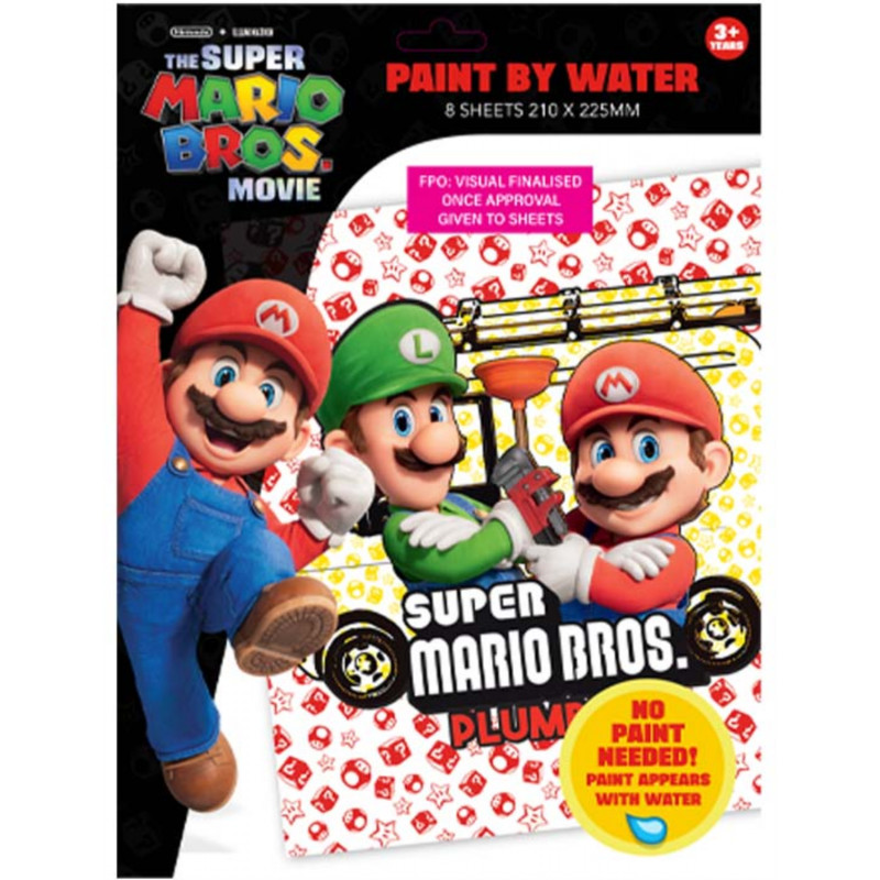 Super Mario Paint By Water 12 Sheets - Afterpay Available!