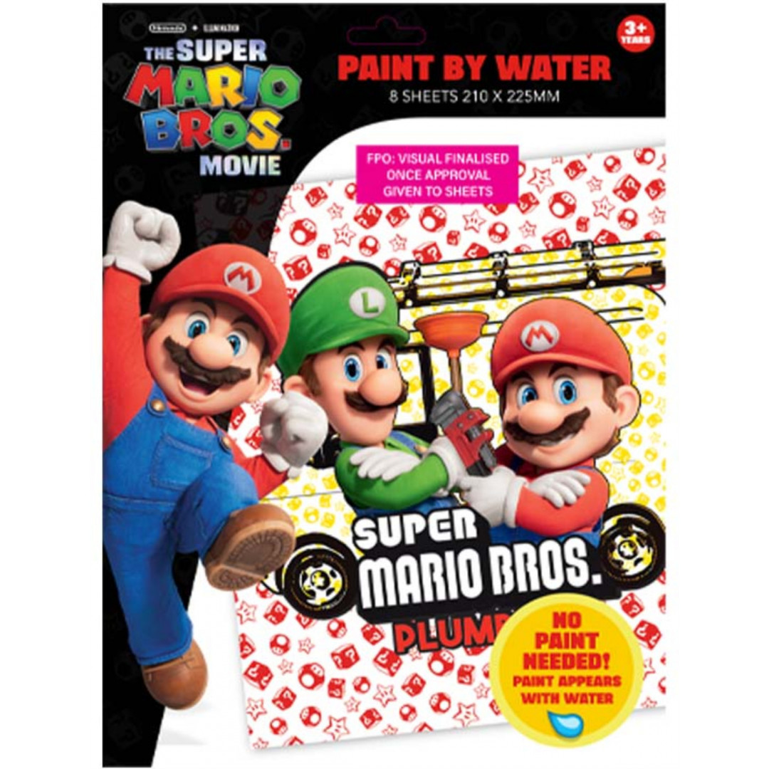 Super Mario Paint By Water 12 Sheets - Afterpay Available!