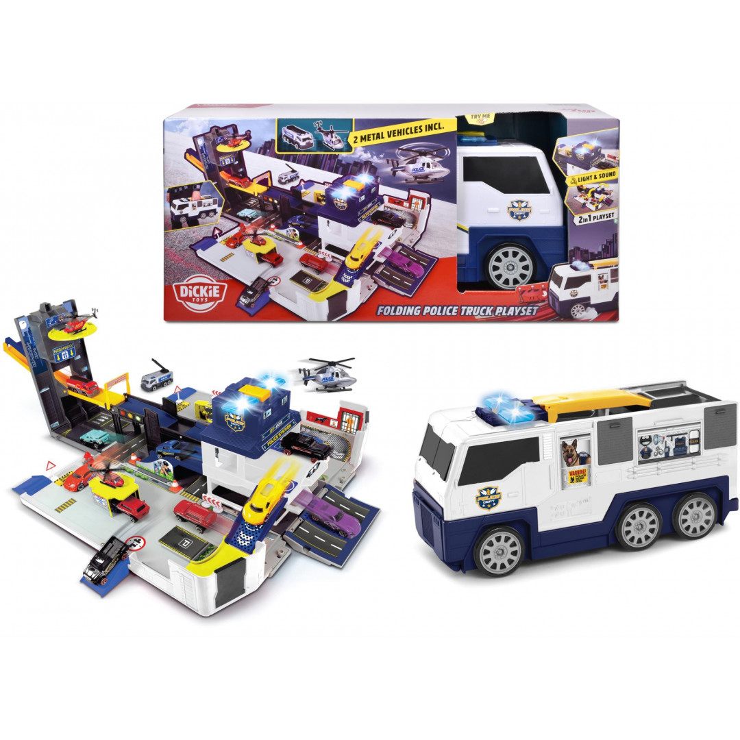 Folding Police Truck Playset - Afterpay Available!