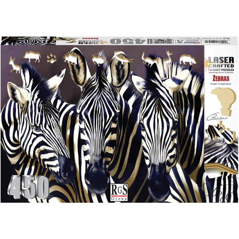 Zebras Wooden Widget Puzzles - Afterpay Available!